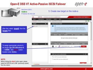 Open-E DSS V7 Active-Passive iSCSI Failover | PDF | Computer Networking | Computing