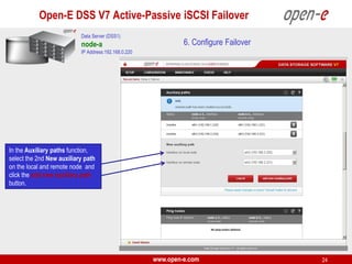 Open-E DSS V7 Active-Passive iSCSI Failover | PDF | Computer Networking | Computing