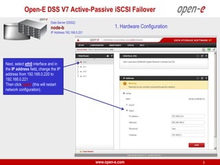 Open-E DSS V7 Active-Passive iSCSI Failover | PDF | Computer Networking | Computing