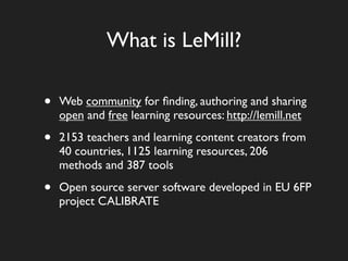 Open educational resource community LeMill - Copyright Issues | PPT