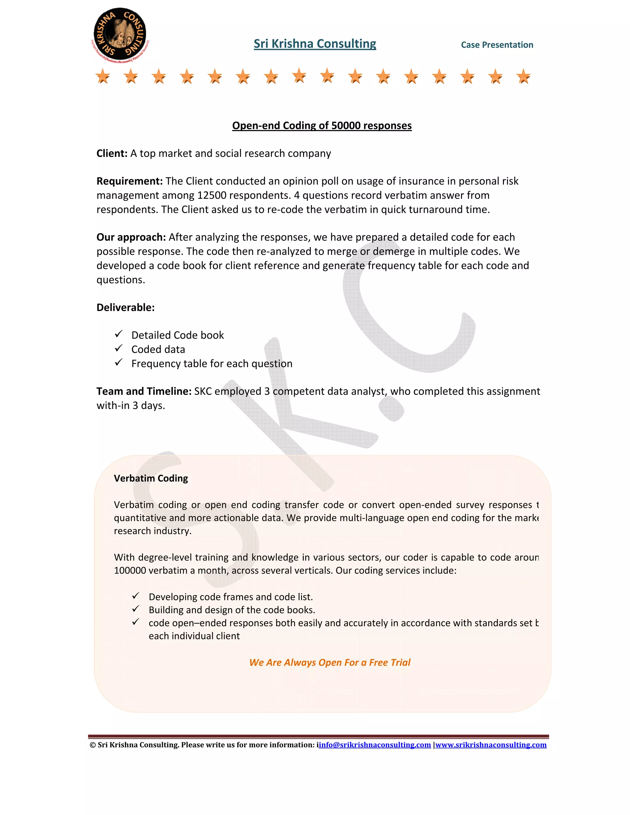 Open end coding | PDF