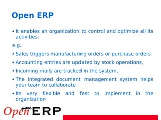 Integrate Enterprise with Open Erp | PPT