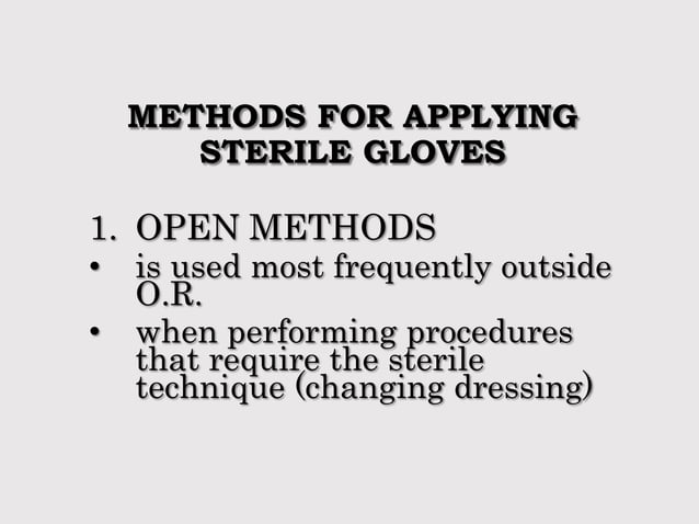 Open-Gloving.ppt | First Aid | Injuries