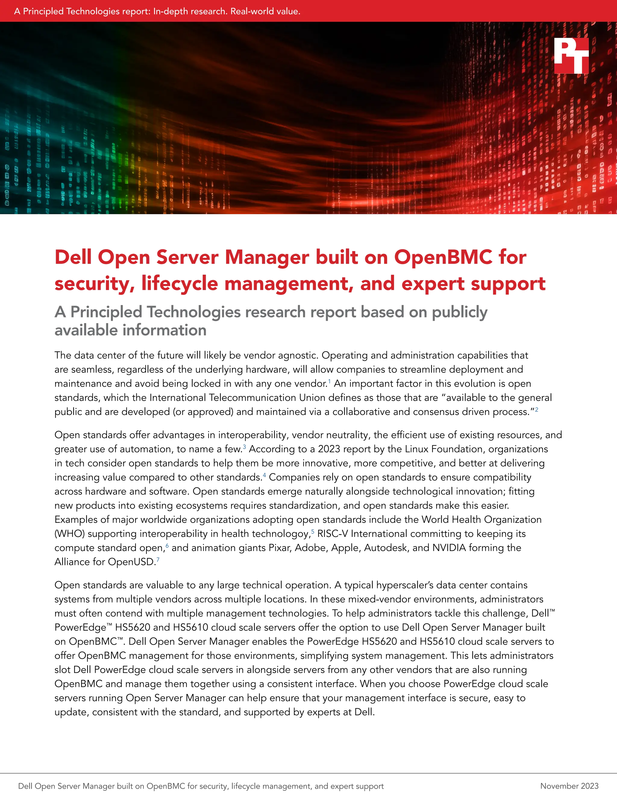 Dell Open Server Manager built on OpenBMC for security, lifecycle management, and expert support ...