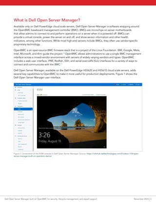 Dell Open Server Manager built on OpenBMC for security, lifecycle management, and expert support ...