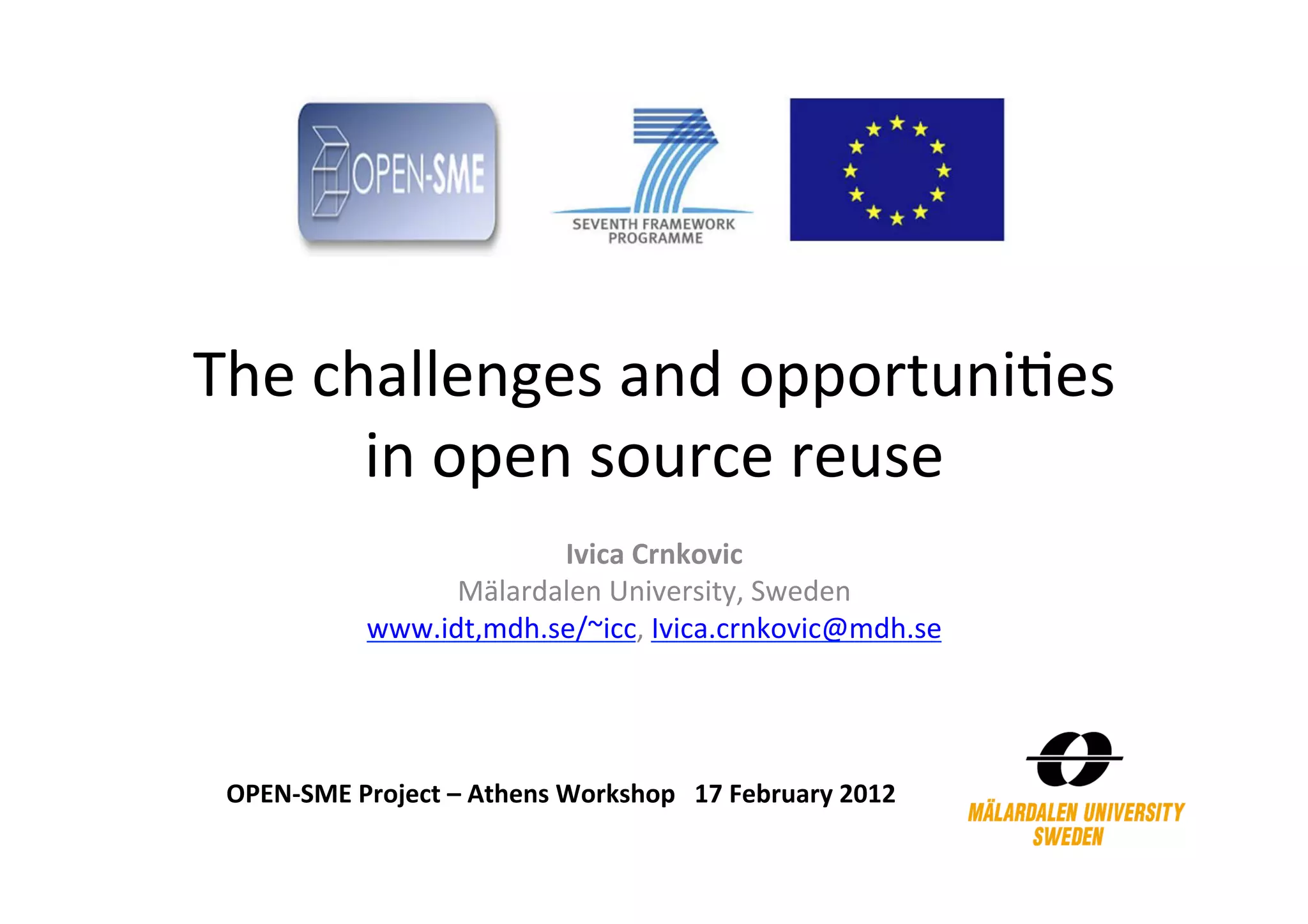 The Challenges And Opportunities In Open Source Reuse Pdf Web Development Internet