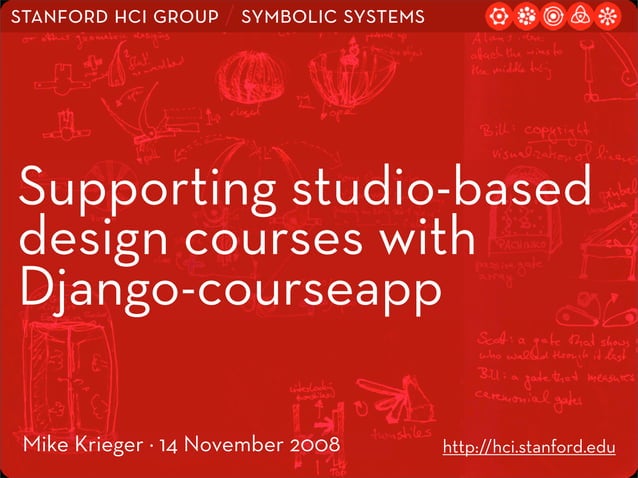 Supporting studio-based design courses with django-courseapp | PPT