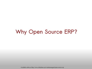 Open Source ERP | ODP