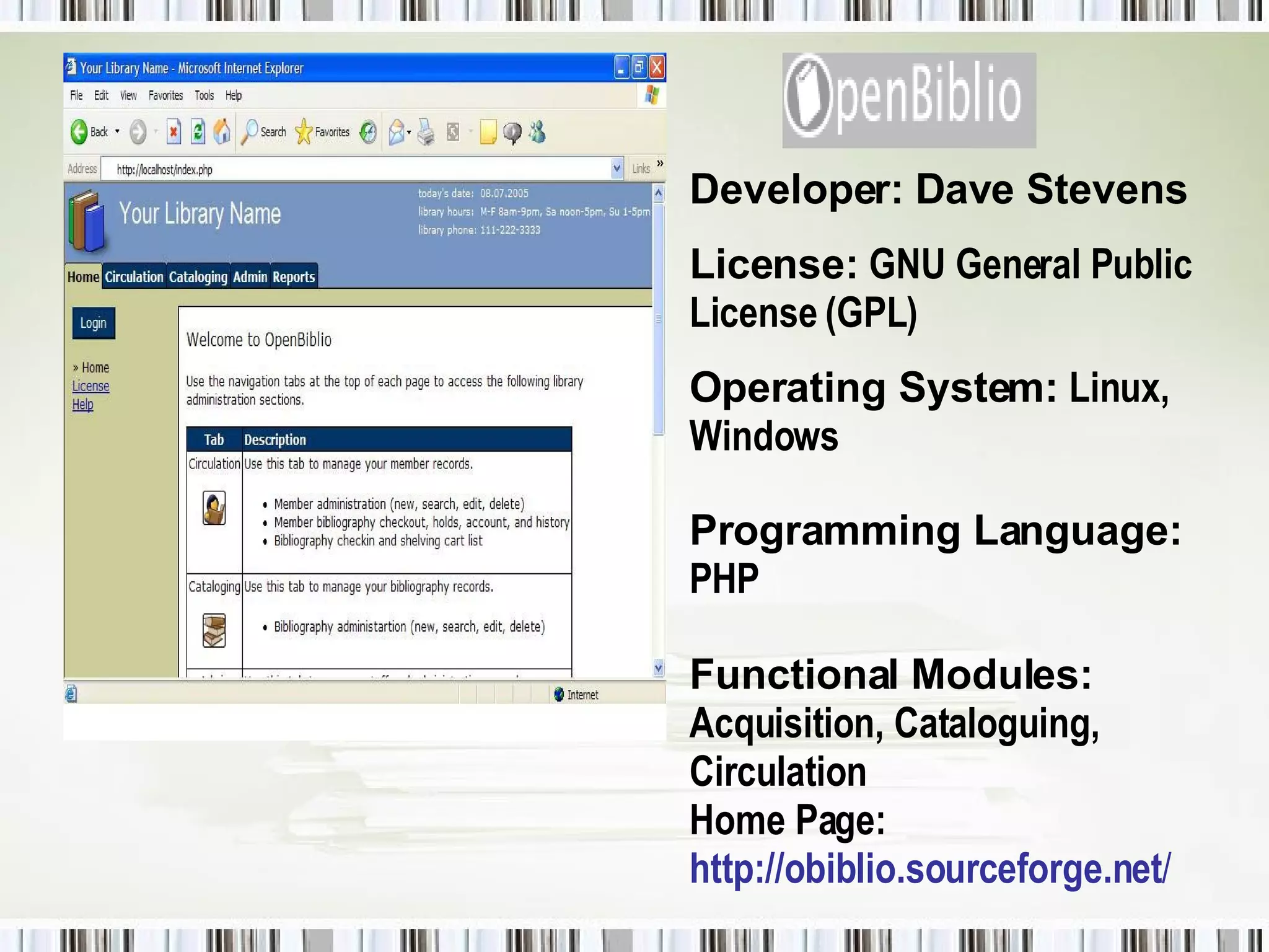 Open source Library Management Systems | PPS