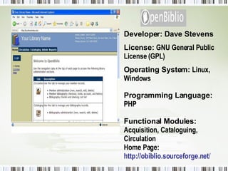 Open source Library Management Systems | PPS
