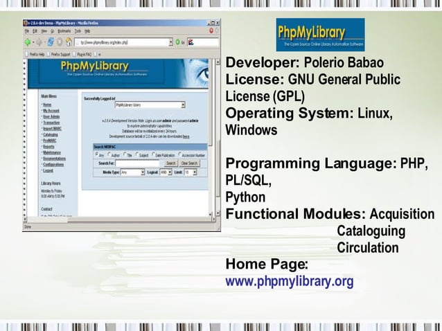 Open source Library Management Systems | PPS | Shareware and Freeware ...
