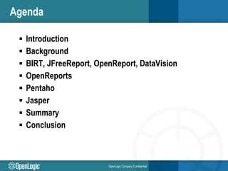 Open Source Reporting Tool Comparison | PPT