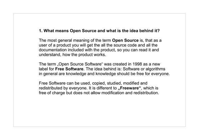 Open Source Software | PDF