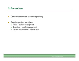Open Source tools overview | PPT