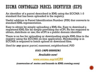 Open Standards for the Natural Identification of Location and Parcel ...