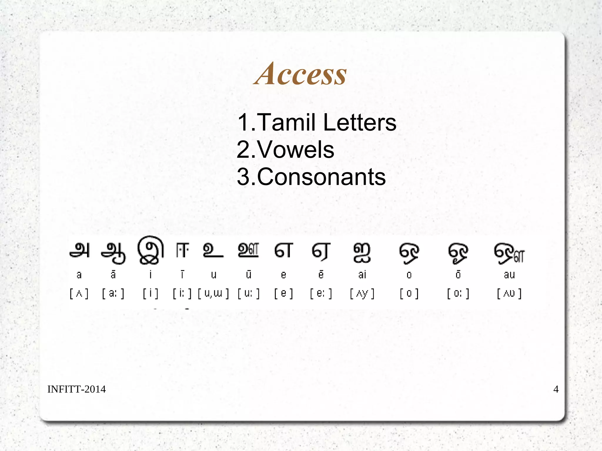 Open-Tamil text processing library | ODP