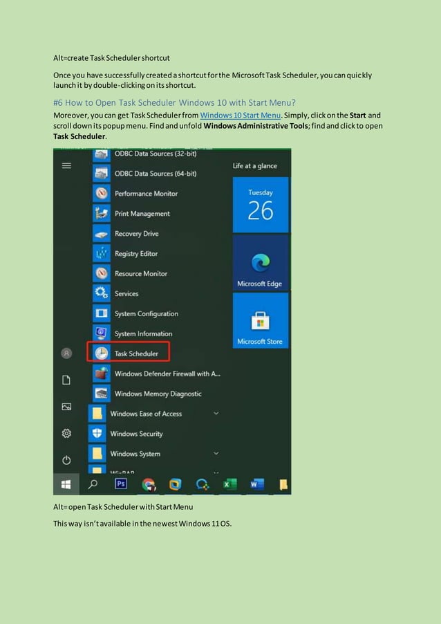 Open task scheduler windows 10 11 | PDF