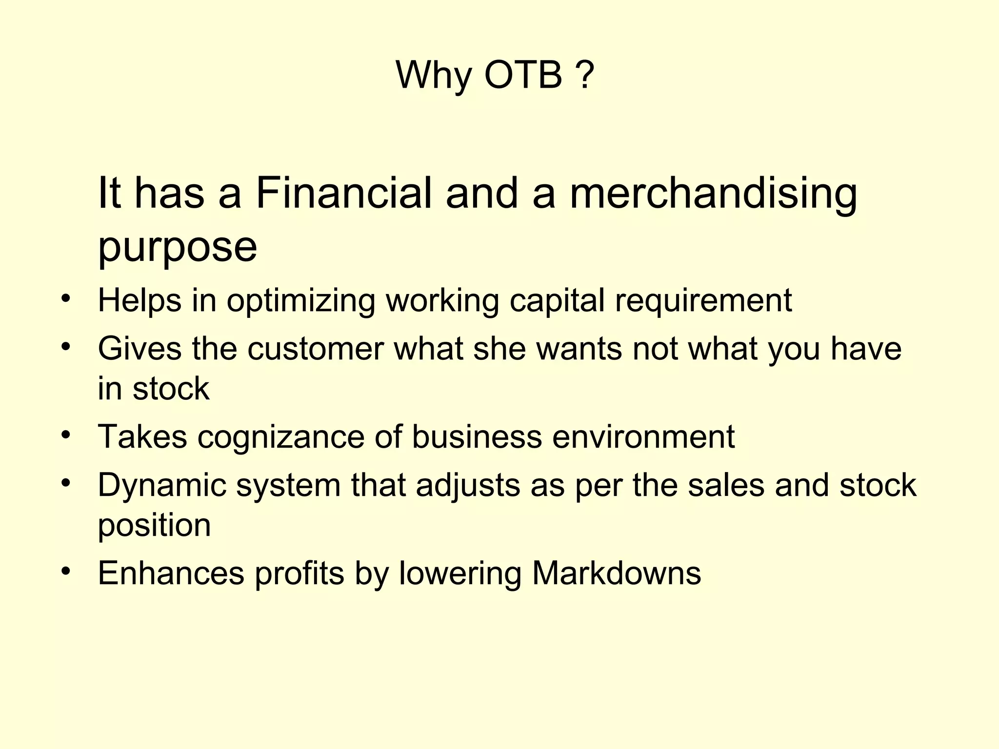 Open To Buy( OTB) retail rajnish kumar itc category management | PPT