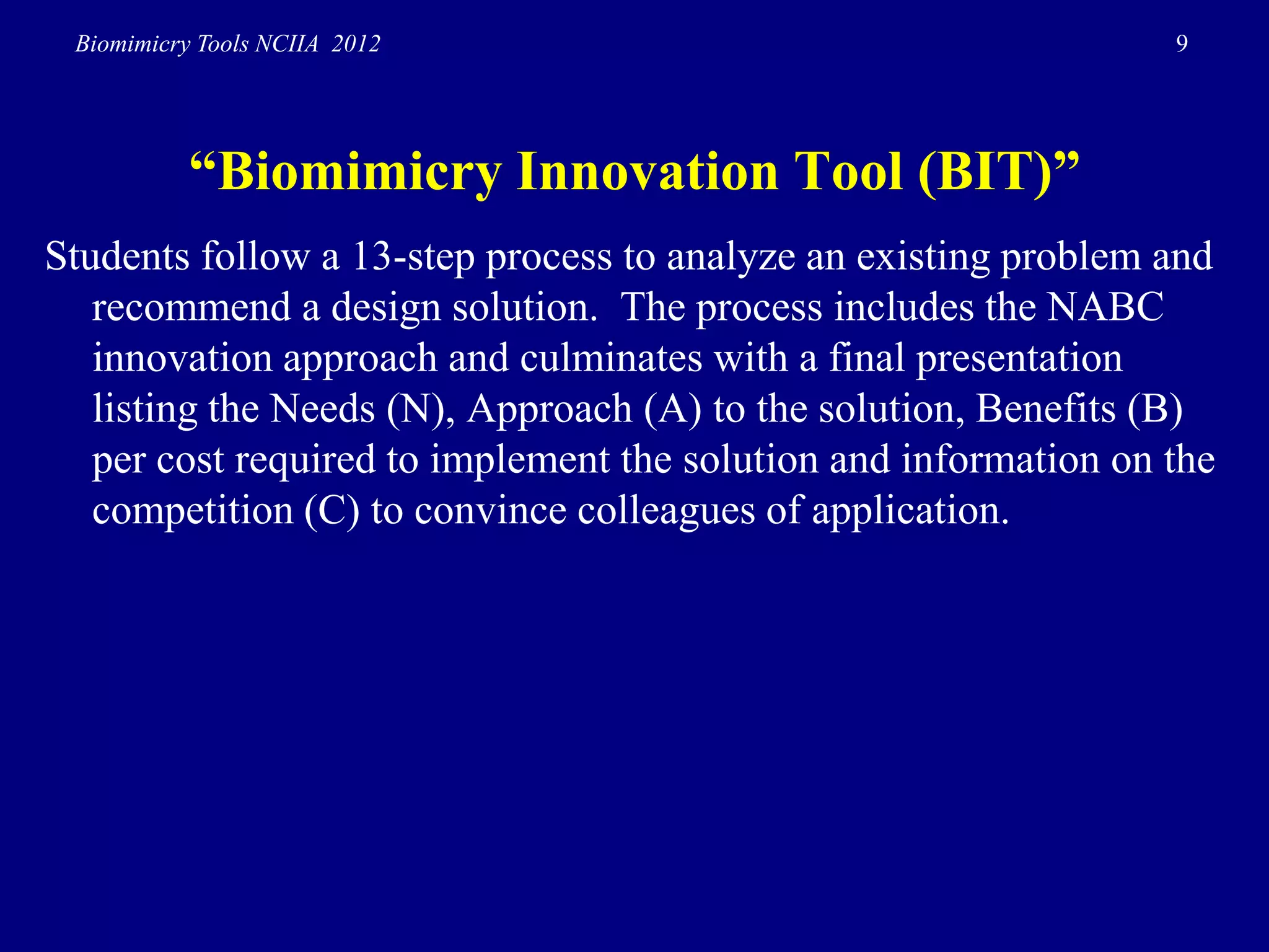 Open2012 biomimicry-cards-biological-solutions | PPT