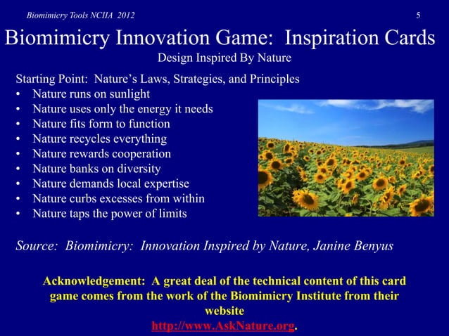 Open2012 biomimicry-cards-biological-solutions | PPT