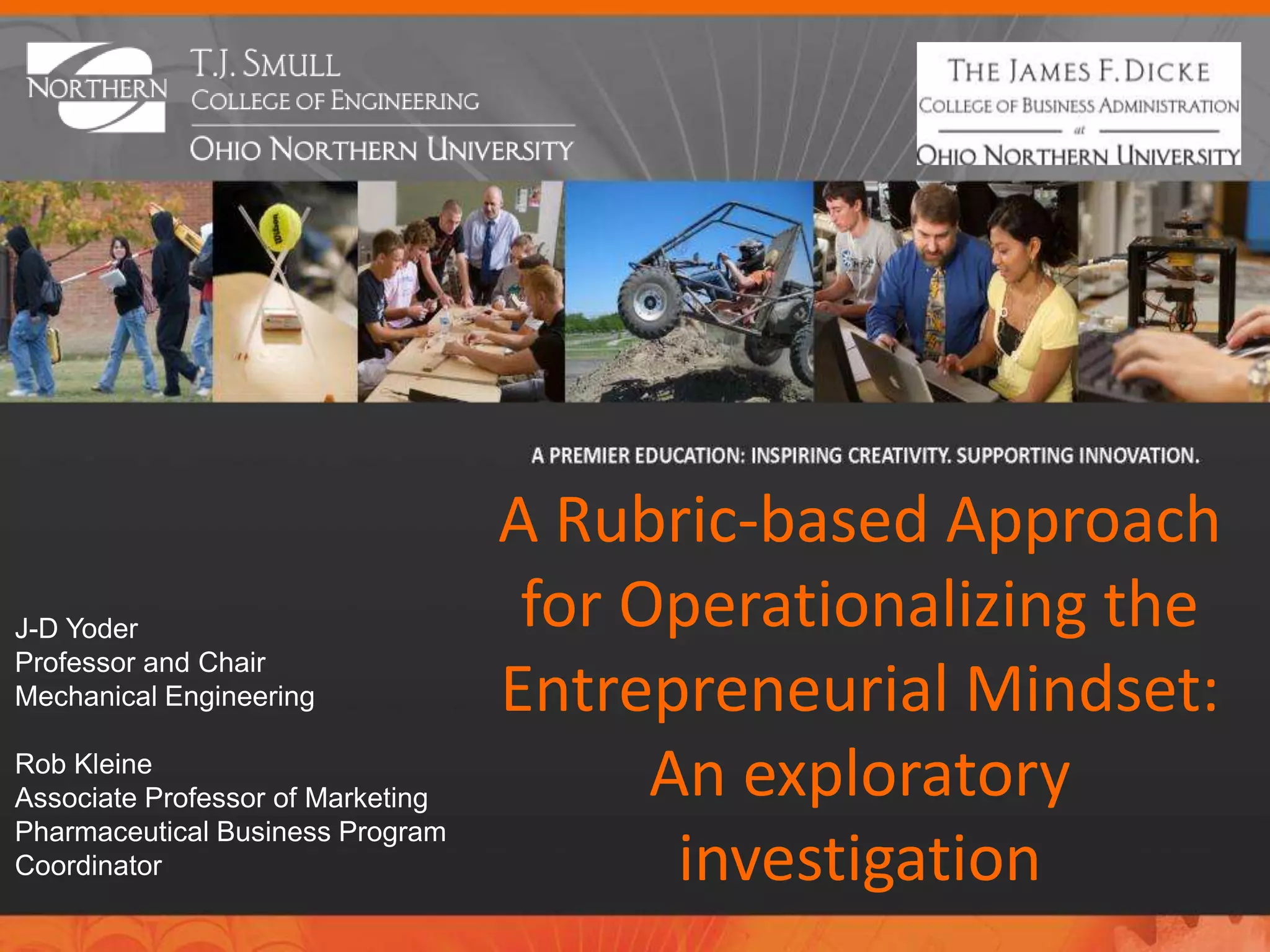 Open2012 rubric-based-approach-entrepreneurial-mindset | PPTX