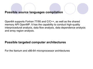 Open64 compiler | PPT