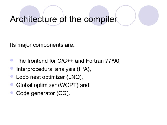 Open64 compiler | PPT