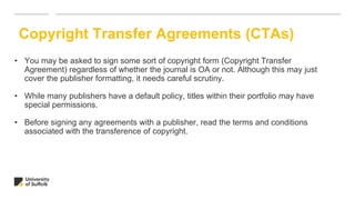 Open access copyright and publishing - UoS guide | PPT