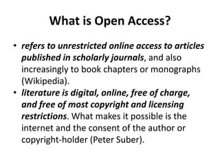 Open Access Advocacy | PPTX