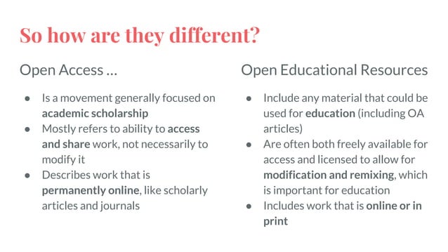 Open Access & Open Educational Resources | PDF | Online Education ...