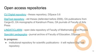 Current state of open access at Charles University | PPT