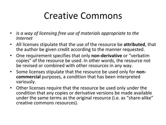 Open access & creative commons | PPT