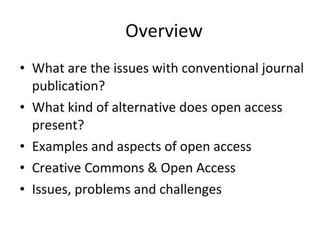 Open access & creative commons | PPT