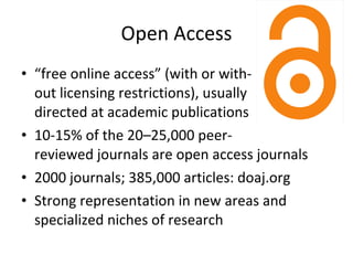 Open access & creative commons | PPT