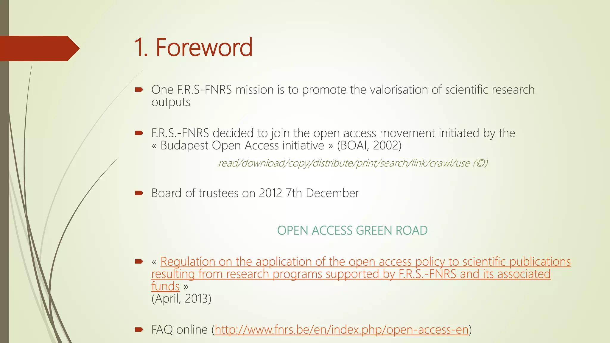 Open access requirements F.N.R.S. | PPT Open access requirements F.N.R.S. | PPT