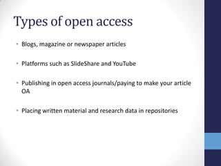 Open access for academics | PPT