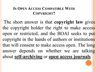 Open Access Initiatives | PPTX