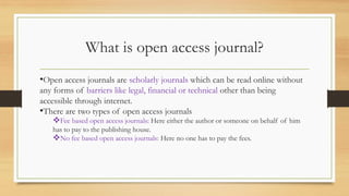 Open access journals | PDF