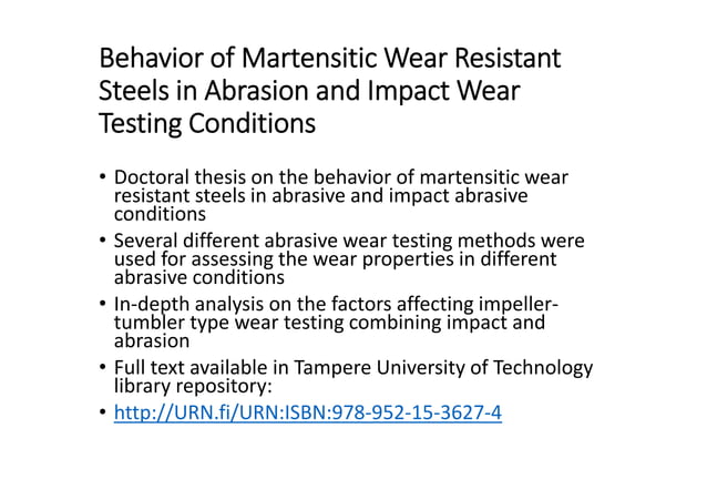 Open access literature on tribology (with examples on heavy abrasive ...