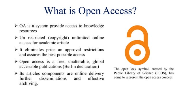 Open Access Publications PPT.pdf | Desktop Publishing | Computer Software and Applications