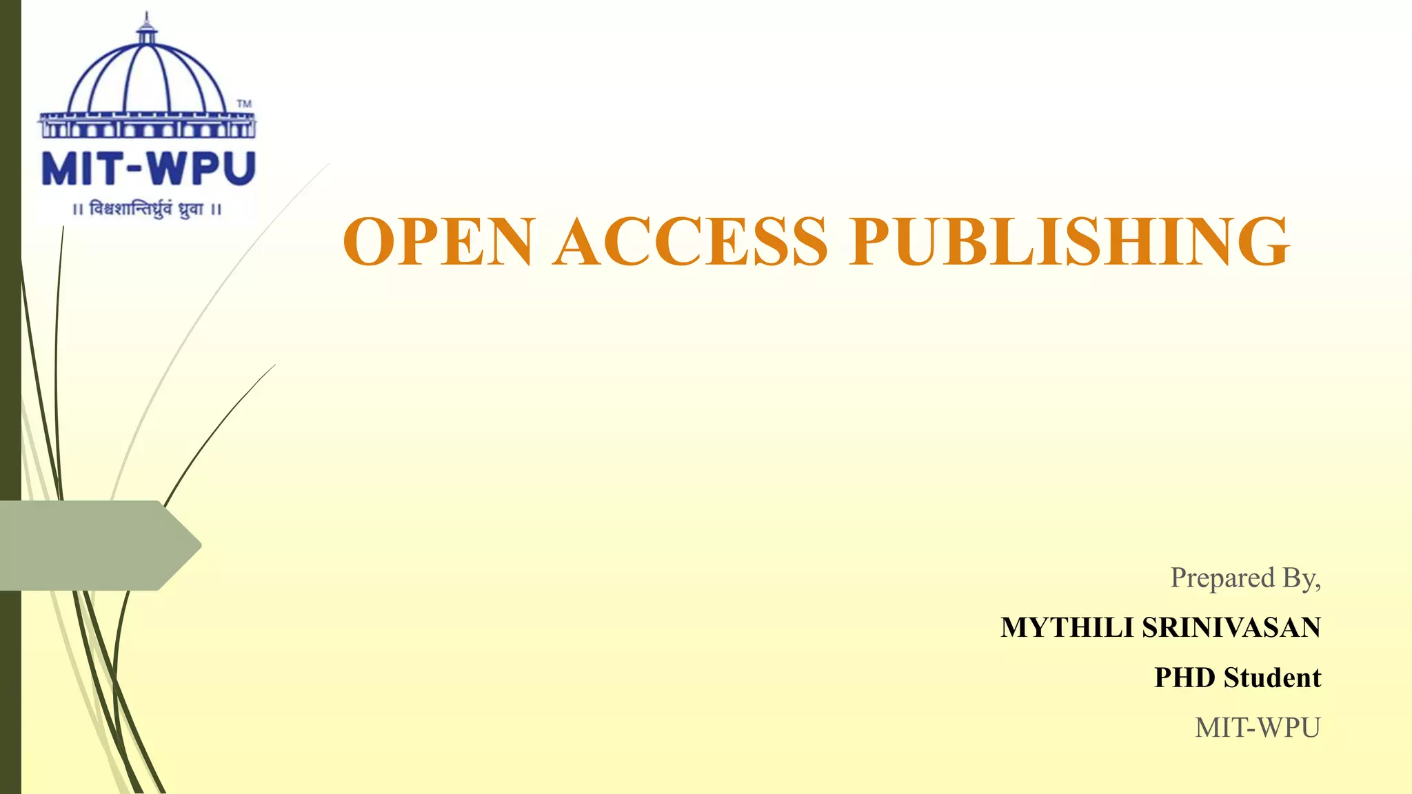 Open access publishing | PPTX