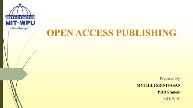Open access publishing | PPTX