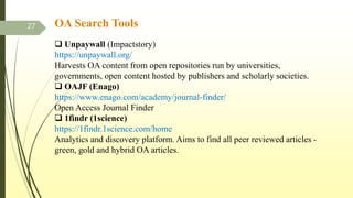 Open access publishing | PPTX