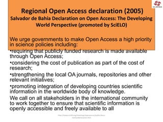 Gaps and challenges to the Open Access of information: CLACSO´s ...