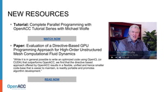 OpenACC Monthly Highlights | PPTX