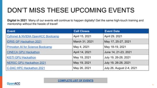 OpenACC Monthly Highlights: March 2021 | PPT