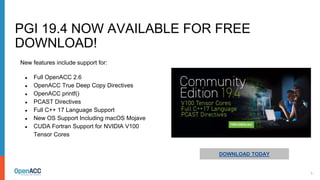 OpenACC Monthly Highlights: May 2019 | PPT