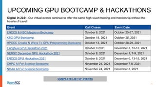 OpenACC Monthly Highlights: September 2021 | PPT