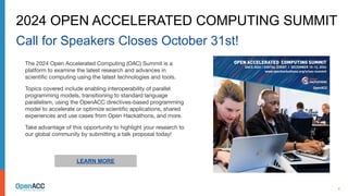 OpenACC and Open Hackathons Monthly Highlights: September 2024 | PPT