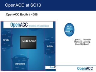 OpenACC SC13 Press Briefing | PPT